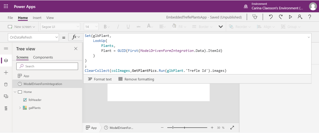 Exploring the ModelDrivenFormIntegration control in embedded Canvas ...