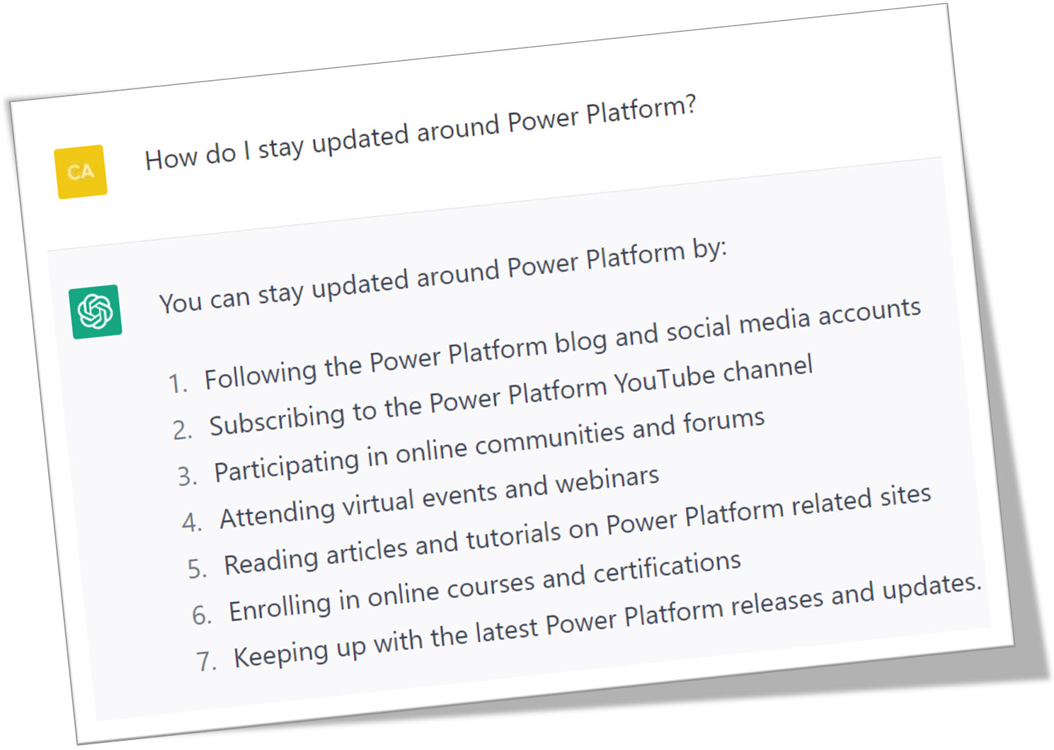 Power Platform Wave Reflections with ChatGPT – Carina M. Claesson